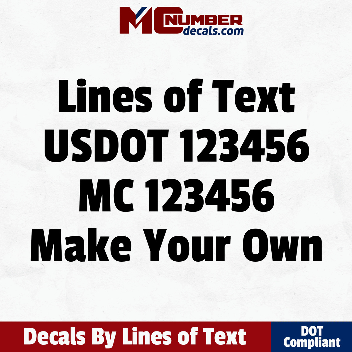 Decals by Line – MC Number Decals