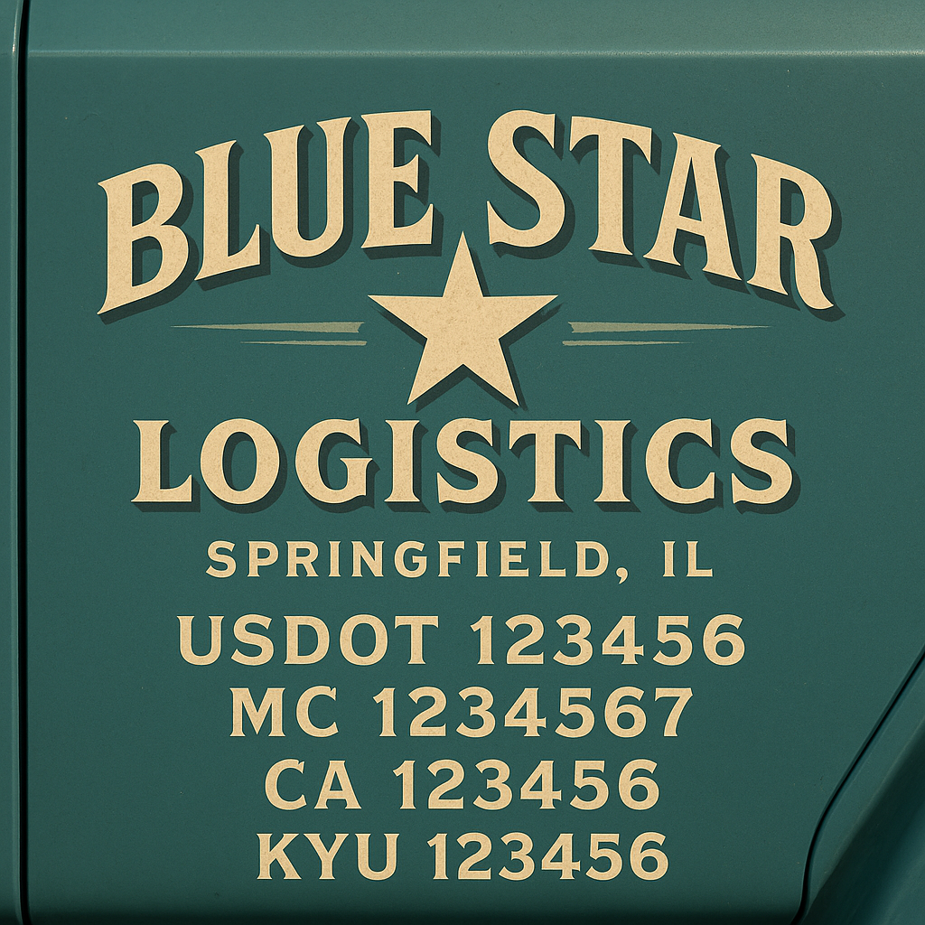 Custom Truck Door Sign Decal Stickers For Business, Trucking Business ...