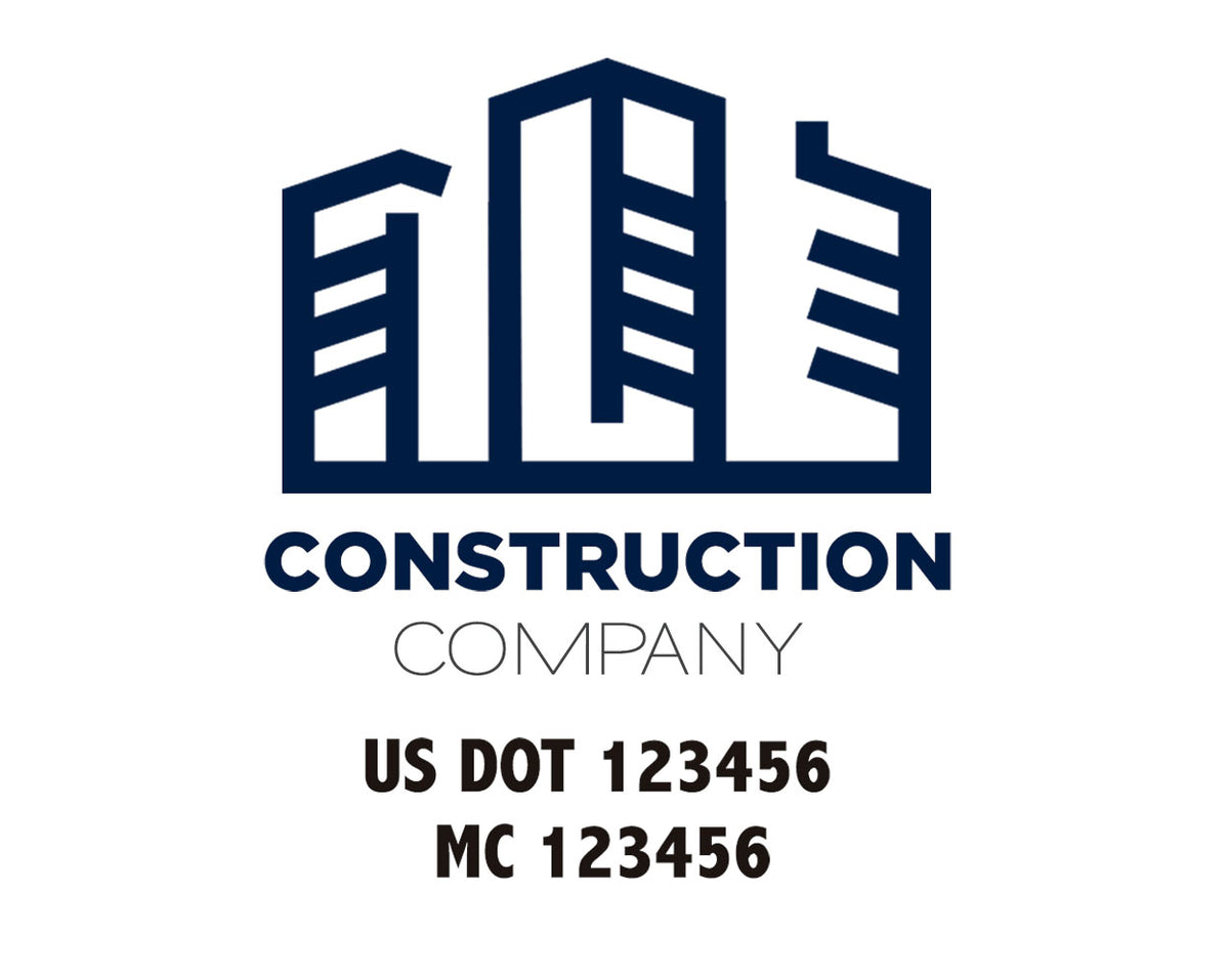 Construction & Contractor Company Name Truck Decal, 2 Pack – MC Number ...