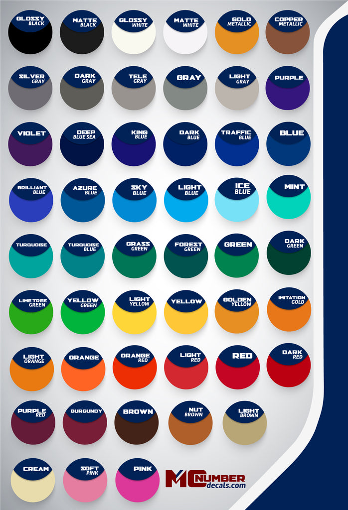 TCP Number Decal, 2 Pack – MC Number Decals