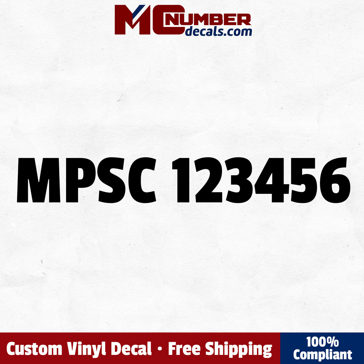 MPSC Number Truck Decal, 2 Pack – MC Number Decals