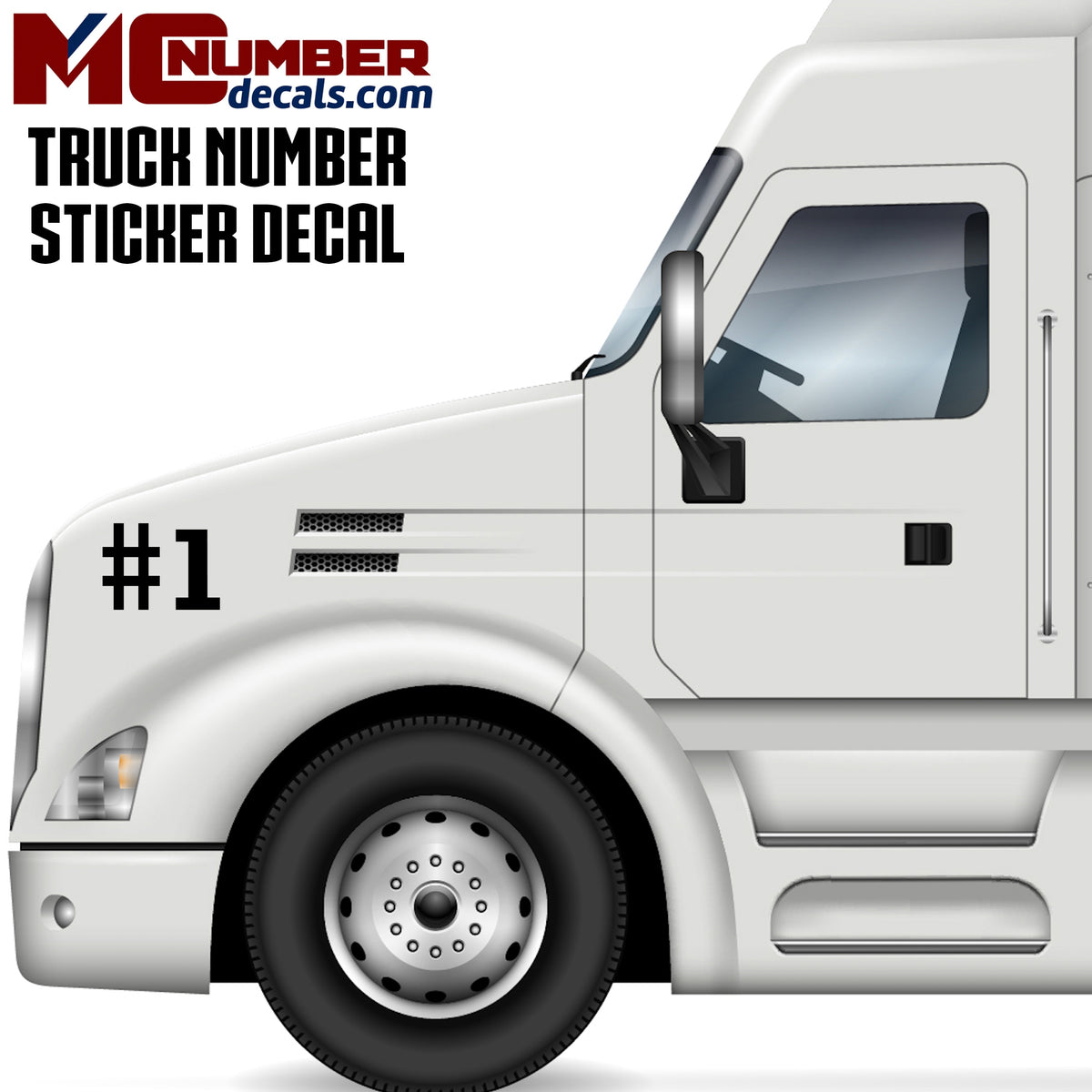 Truck Number Sticker Decal Lettering for Semi-Trucks, 2 Pack – MC ...