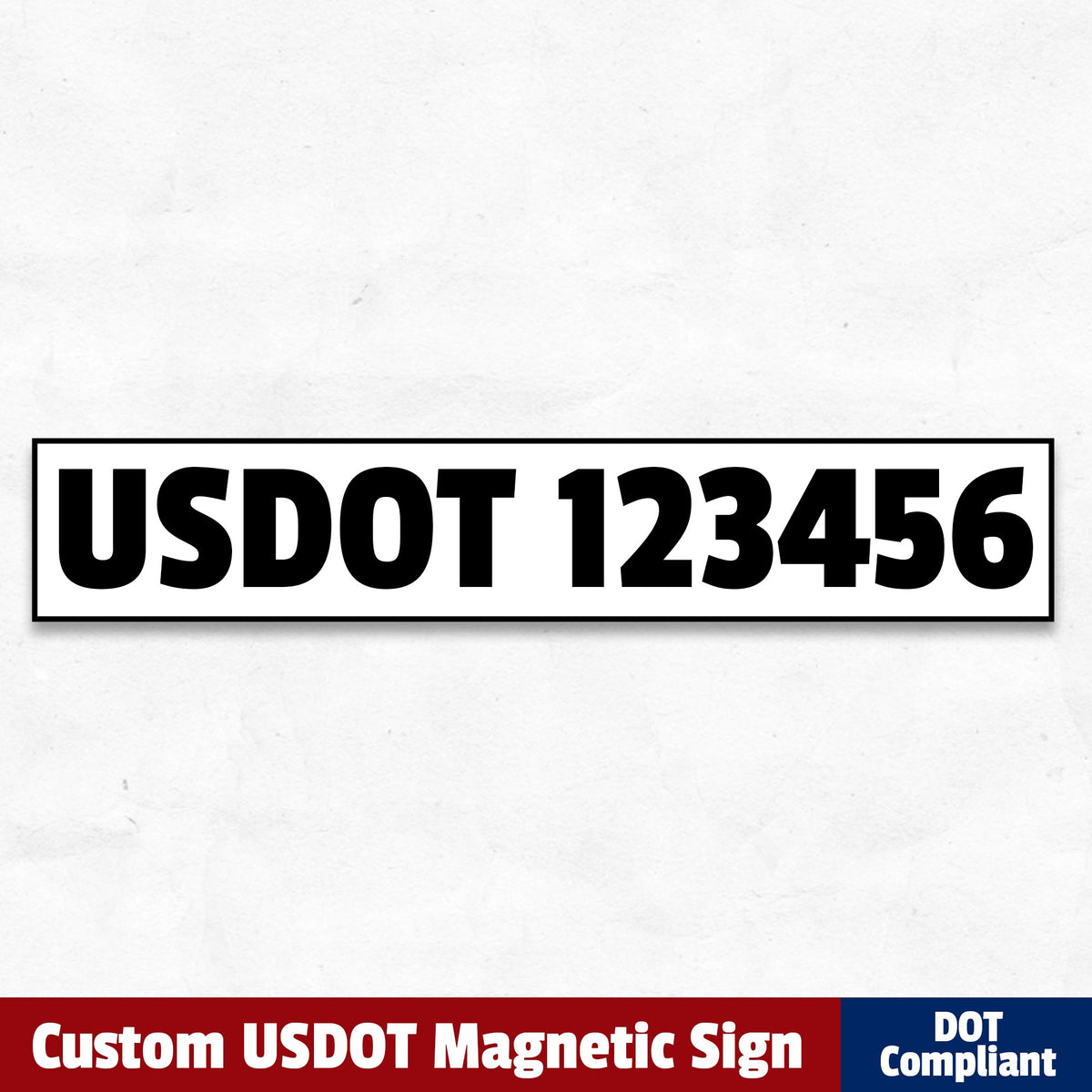 US DOT Number Truck Magnetic Sign, 2 Pack – MC Number Decals